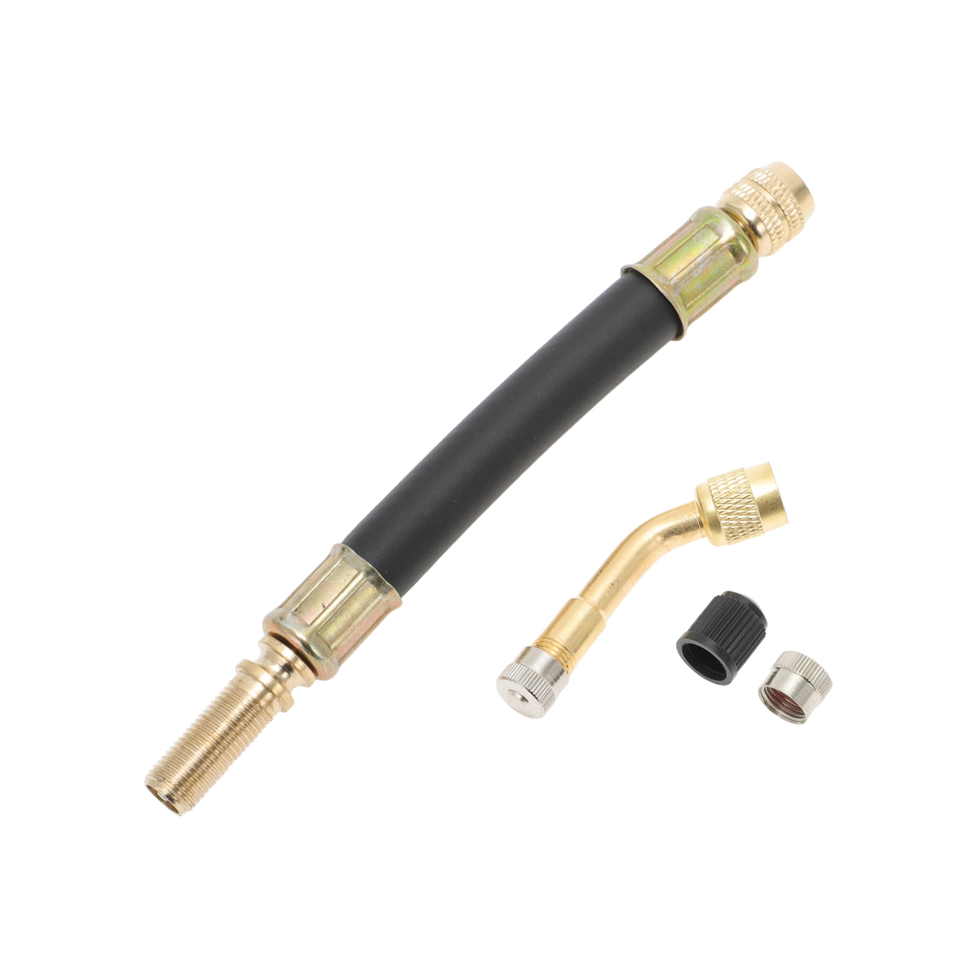 1 Set 135 Degree Copper Tire Valve Extension with Flexible Plastic ...