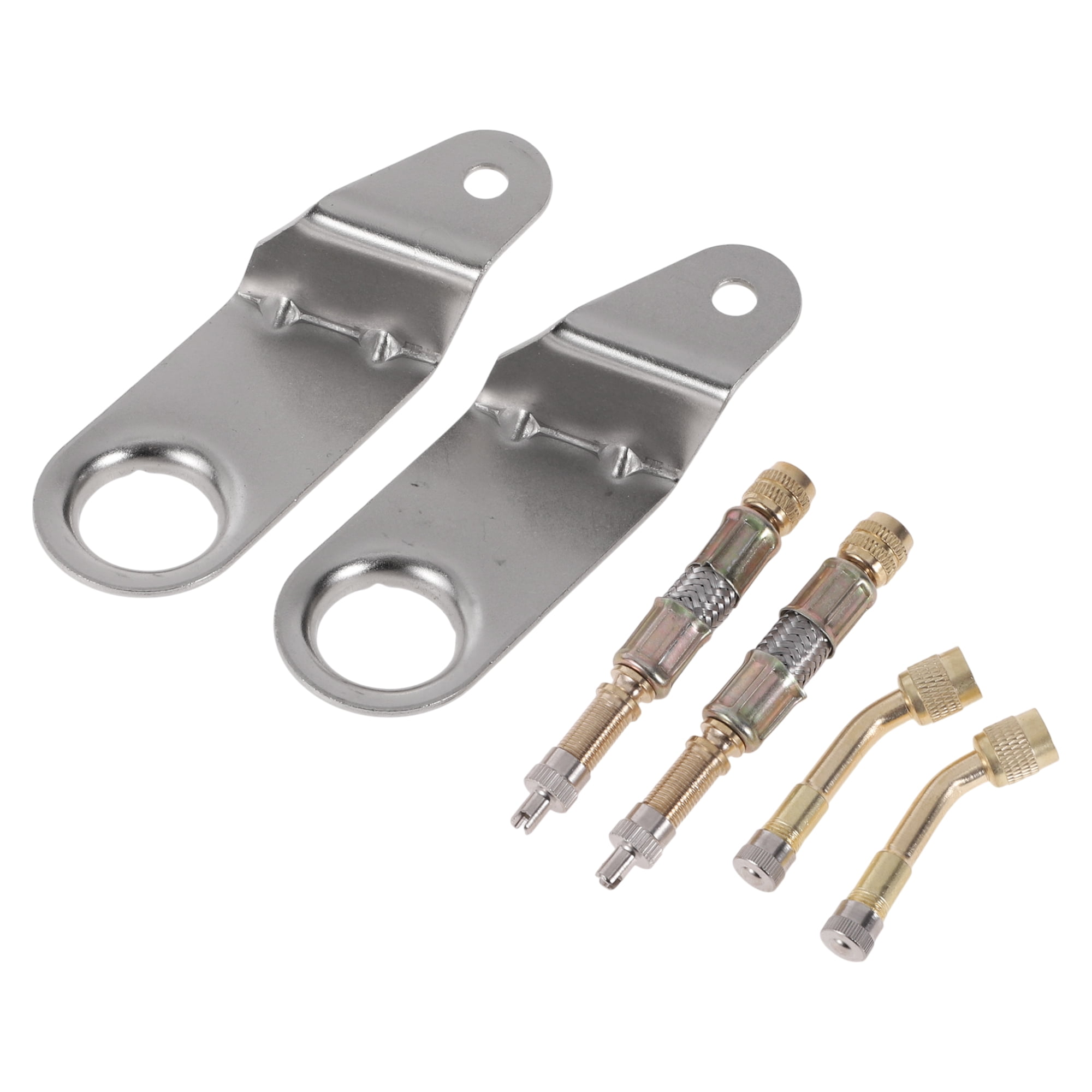 1 Set 135 Degree Copper Tire Valve Extension with Universal Stainless ...
