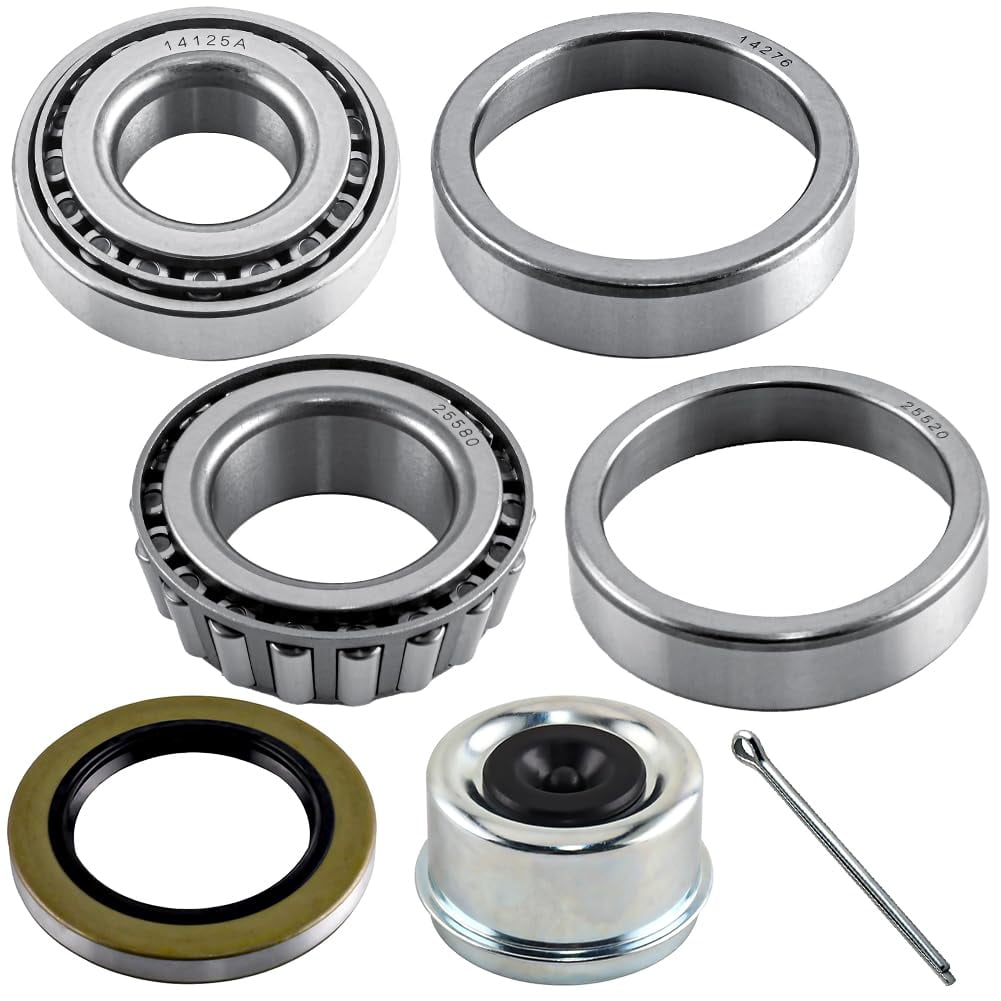 1 Set 14125A 25580 Trailer Bearing Kits for 5200-7000 lbs Axle, Trailer Axles Bearing Kits with ...