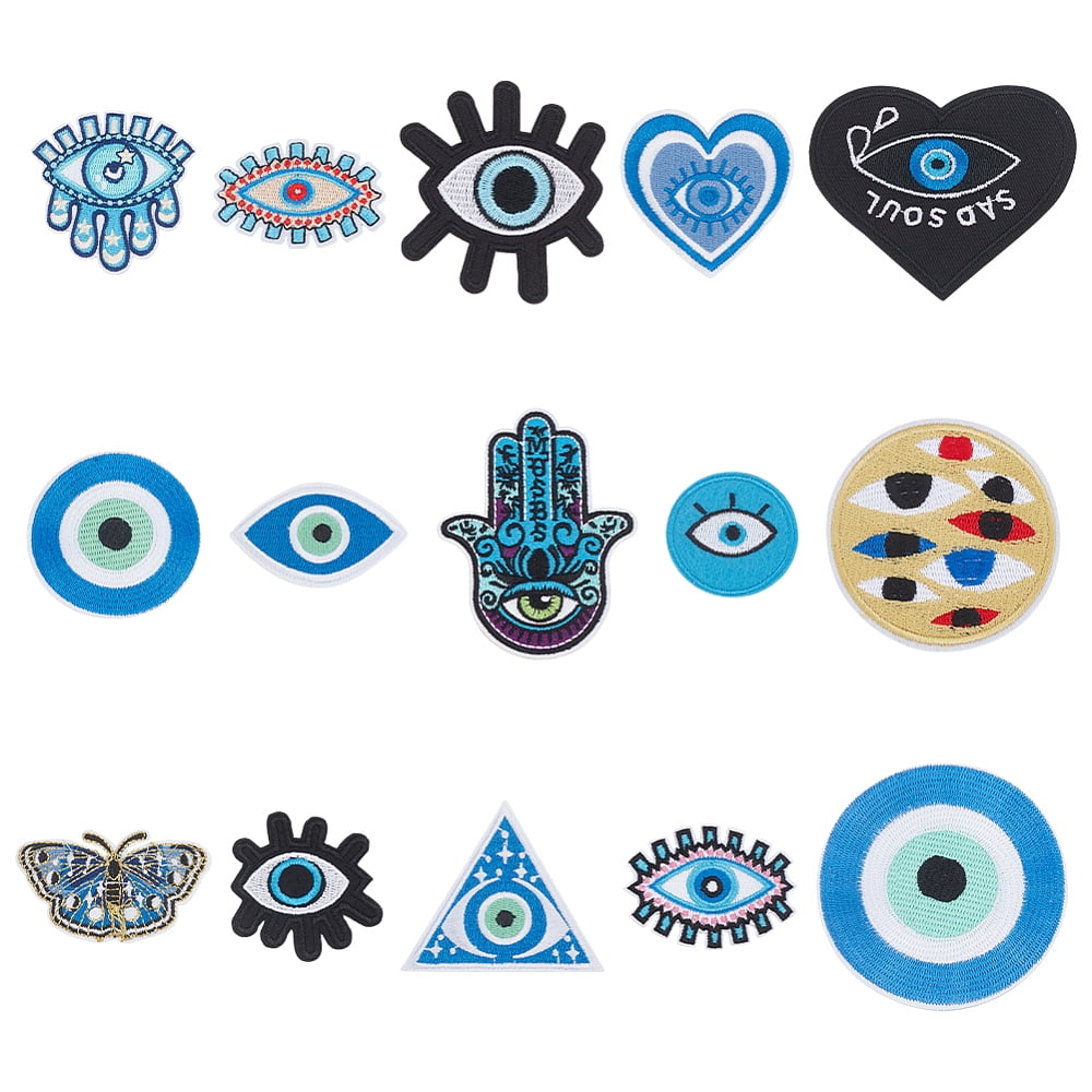 1 Set 15Pcs Computerized Embroidery Cloth Iron on/Sew on Patches ...