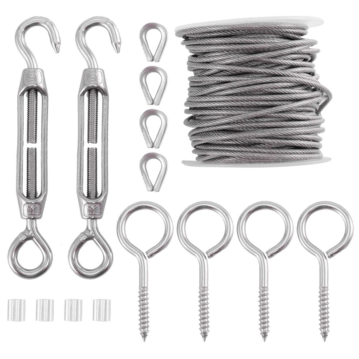 1 Set 15m Stainless Steel Rope Sturdy Clothes Line Clothesline String ...