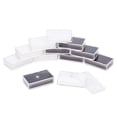 1 Set 16Pcs 2 Colors Rectangle Plastic with Sponge Loose Diamond ...