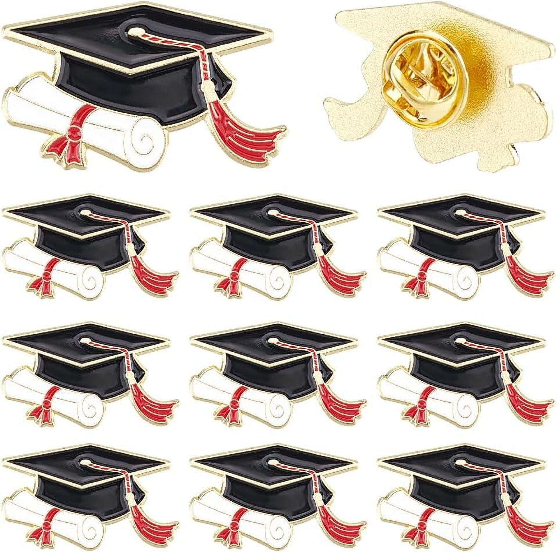 1 Set 16Pcs Doctorial Hat with Paper Enamel Pins for Teachers Students ...