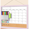1 Set 17x13 Inch Dry Erase Calendar Cork Board Combo, Magnetic ...