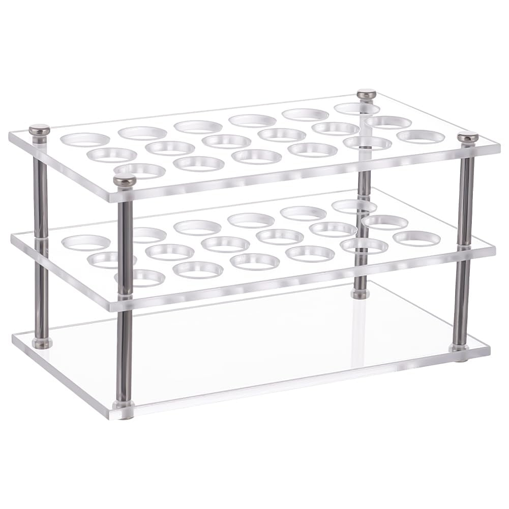 1 Set 18-Holes Acrylic Test Tube Holder Rack Lab Supplies Rectangle ...