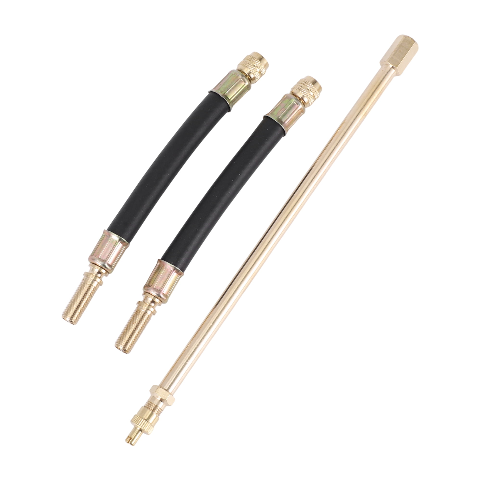 1 Set 180 Degrees Copper Tire Valve Extension with Flexible Plastic ...