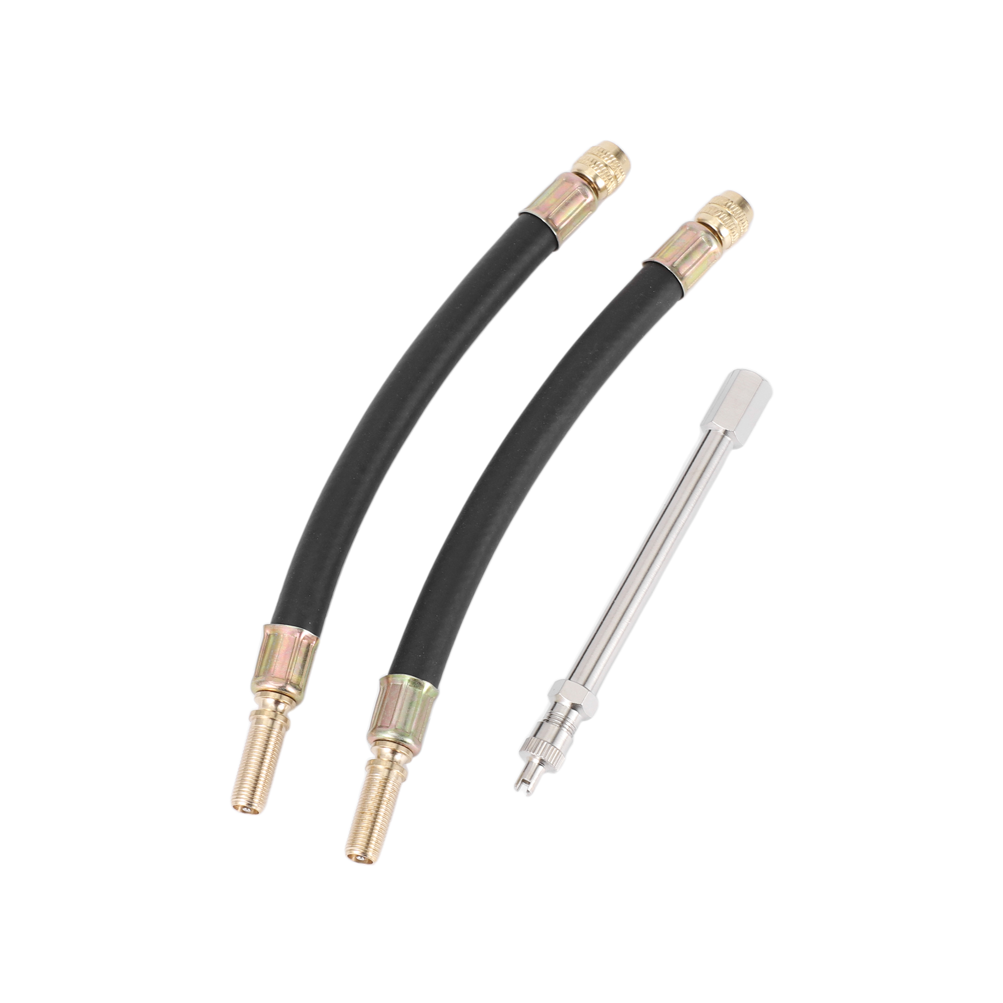 1 Set 180 Degrees Copper Tire Valve Extension with Flexible Plastic ...