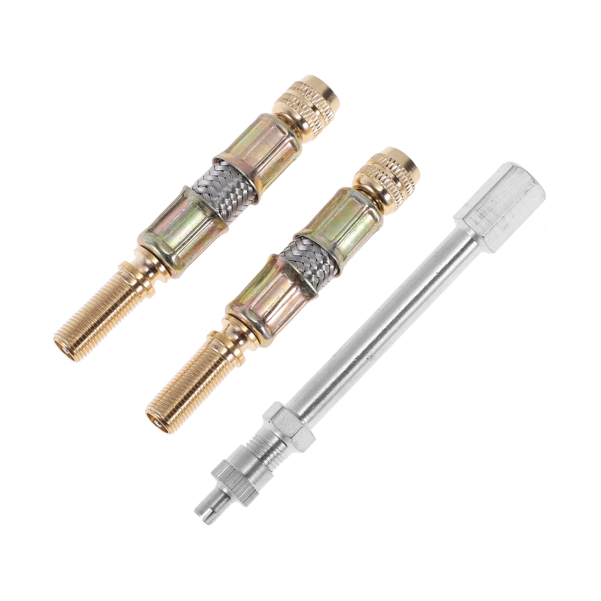 1 Set 180 Dergee Copper Tire Valve Extension with Universal Stainless ...