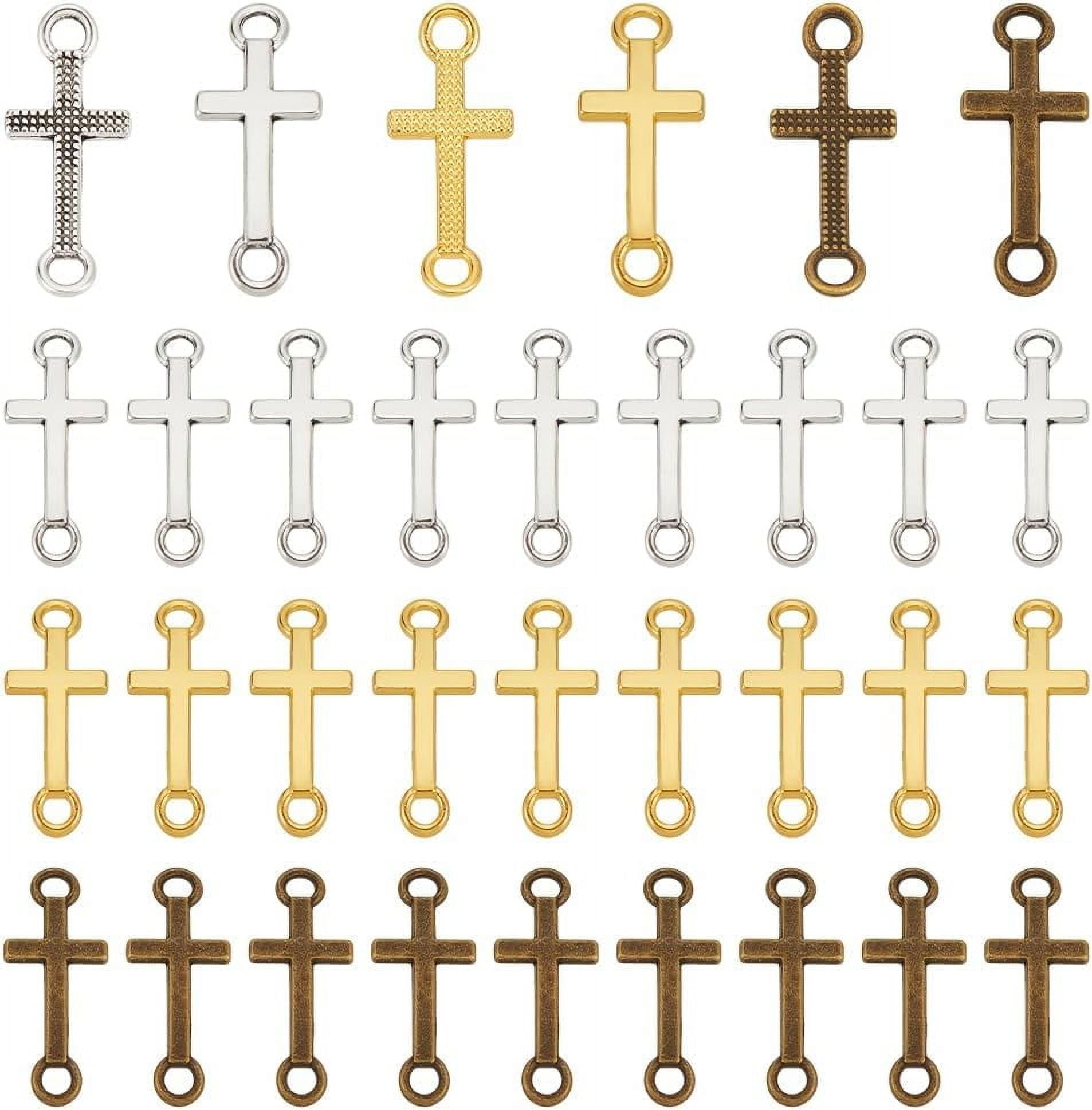 1 Set 180Pcs 3 Colors Cross Connector Charms Curved Cross Links Cross ...