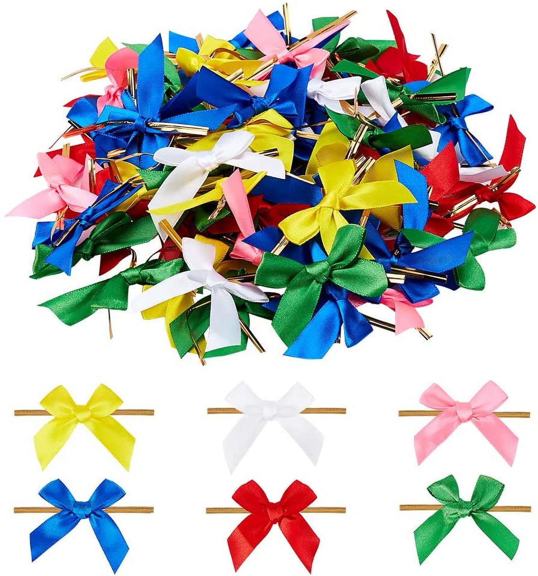 1 Set 180pcs 2.2 Inch Twist Tie Bow 6 Colors Small Ribbon Bows ...