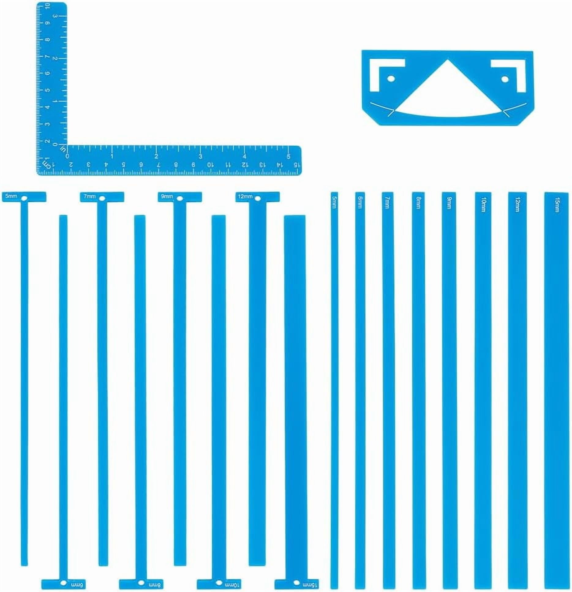1 Set 18Pcs Flexible Acrylic Book Binding Ruler Set Book Binding ...