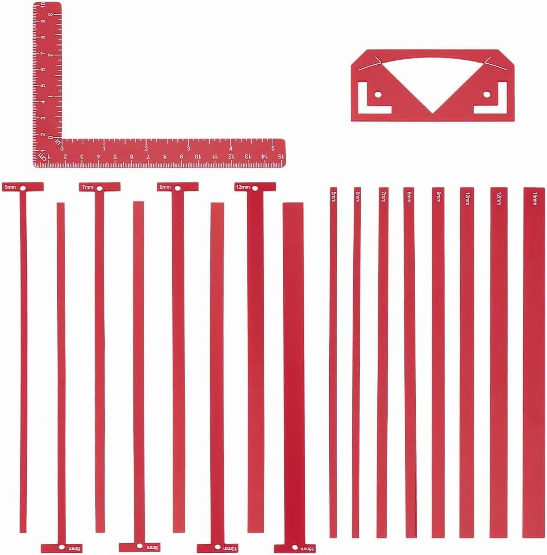 1 Set 18Pcs Flexible Acrylic Book Binding Ruler Set Book Binding ...