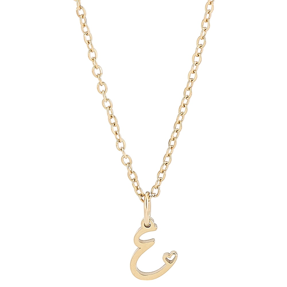 1 Set 1pc 304 Stainless Steel Letter Pendant Necklaces Golden Lead Free ...