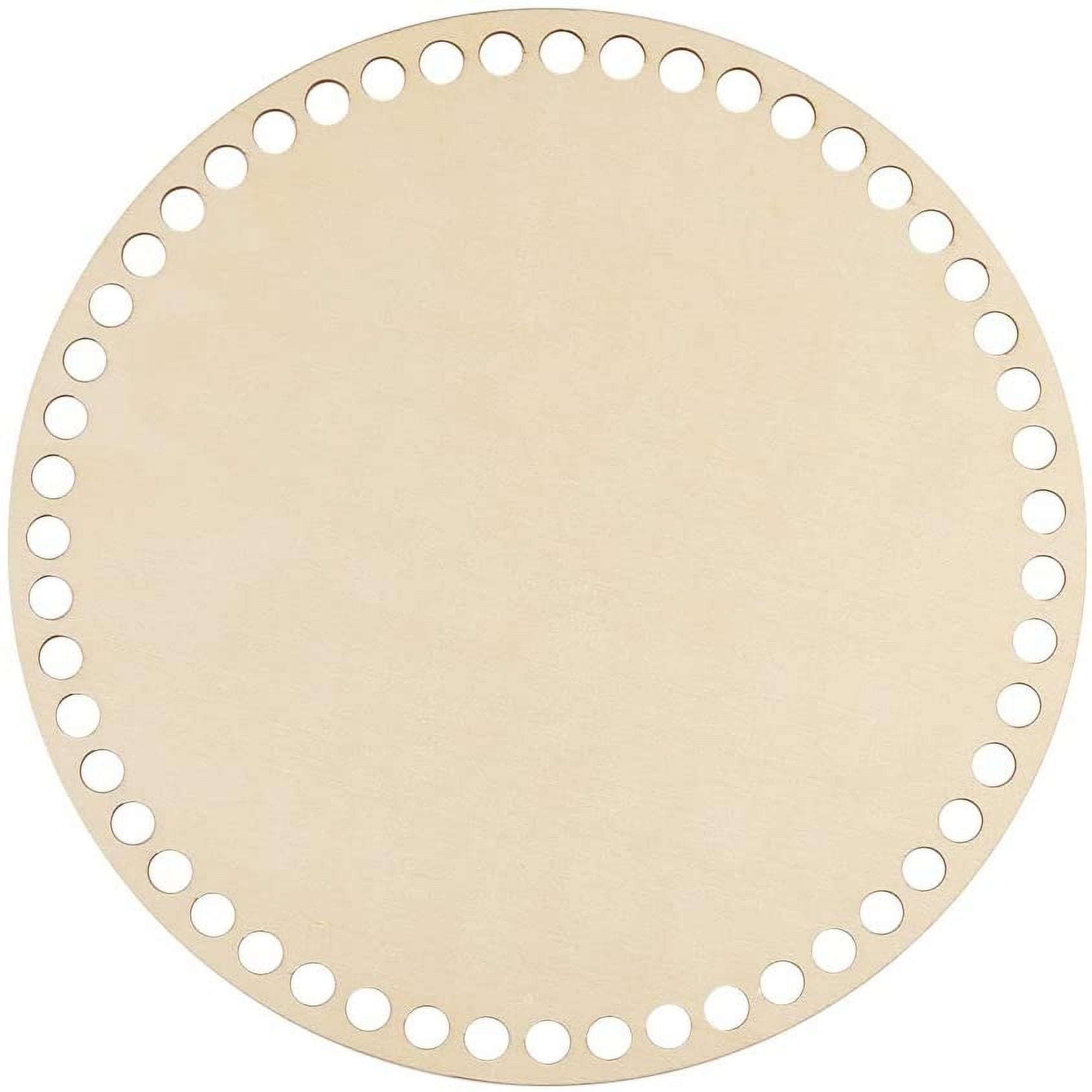 1 Set 1pc Natural Wooden Basket Bottom 7.8 Inch Circle Blank Solid ...