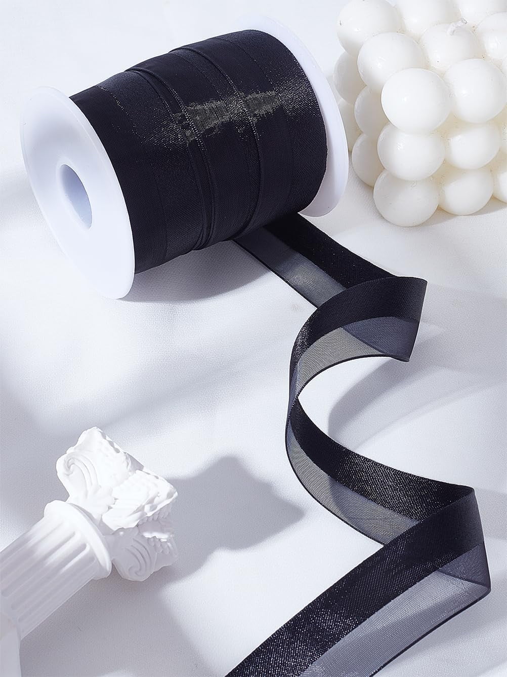 1 Set 20-22M/22-25 Yards 1 inch(26mm) Nylon Ribbons Sheer Wrapping ...