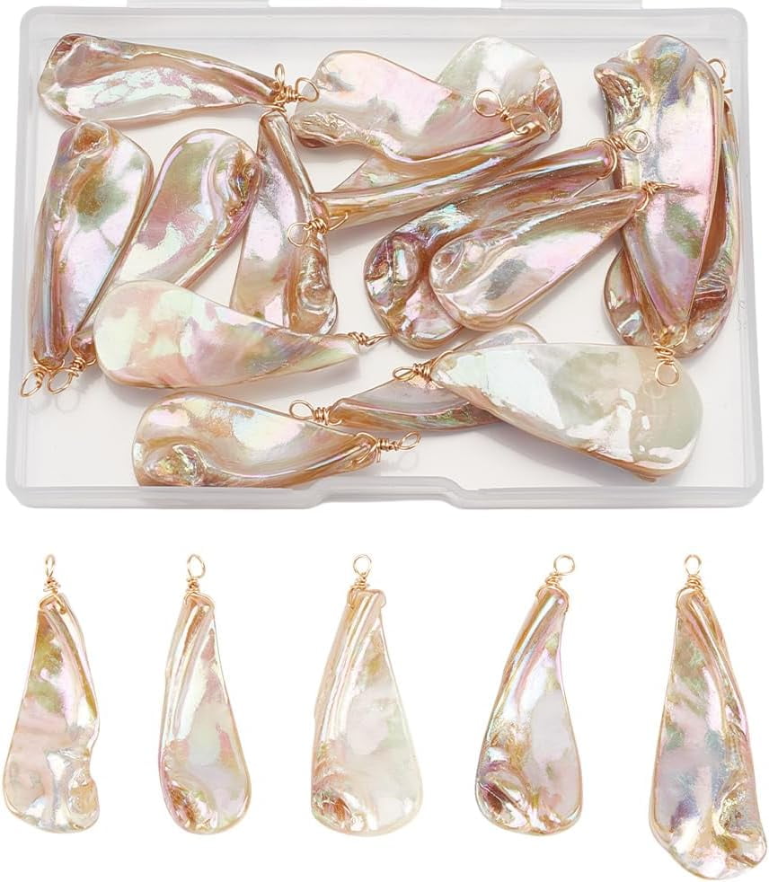 1 Set 20 Pcs Sea Shell Charms Multiple Shapes Sea Shell Connectors ...