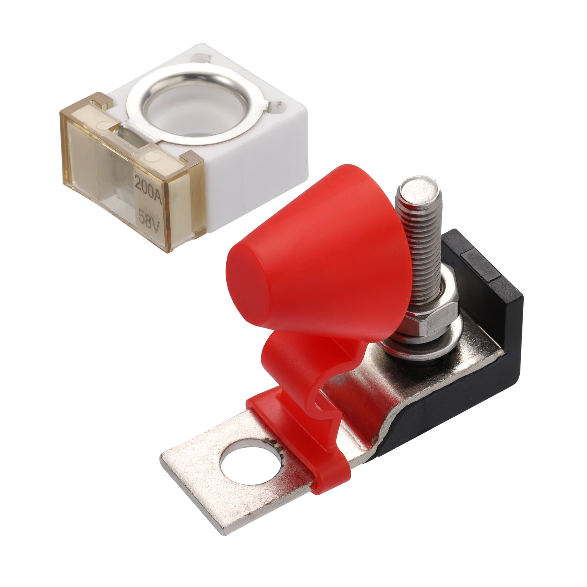 1 Set 200A Battery Fuse Terminal Fuse Block Kit Fuse Max Voltage 58V ...