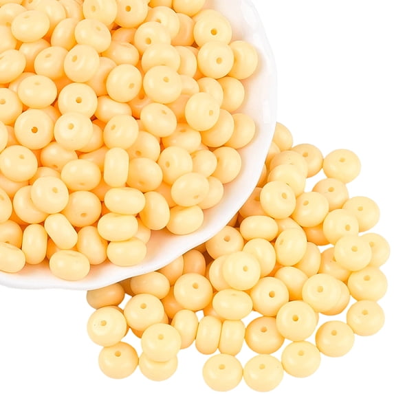 1 Set 200Pcs Opaque Baking Paint Glass Seed Beads Round Hole Rondelle ...