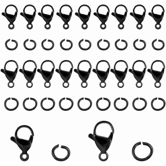 1 Set 20Pcs 304 Stainless Steel Lobster Claw Clasps with 20Pcs Open ...