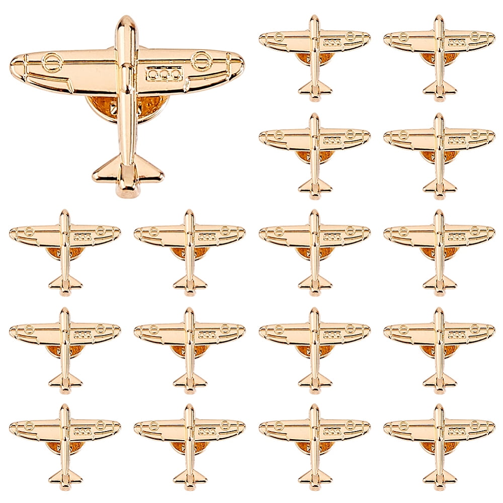1 Set 20Pcs Alloy Lapel Pin Backs for Backpack Clothes Airplane Golden ...