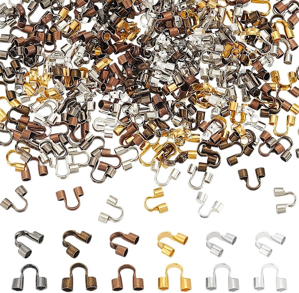 1 Set 240Pcs 6 Styles Brass Wire Guard 5mm Long U Shape Jewelry Wire ...