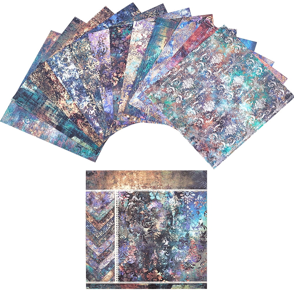 1 Set 24Pcs 12 Styles Retro Scrapbook Paper Pad 5.98x5.98inch Vintage ...