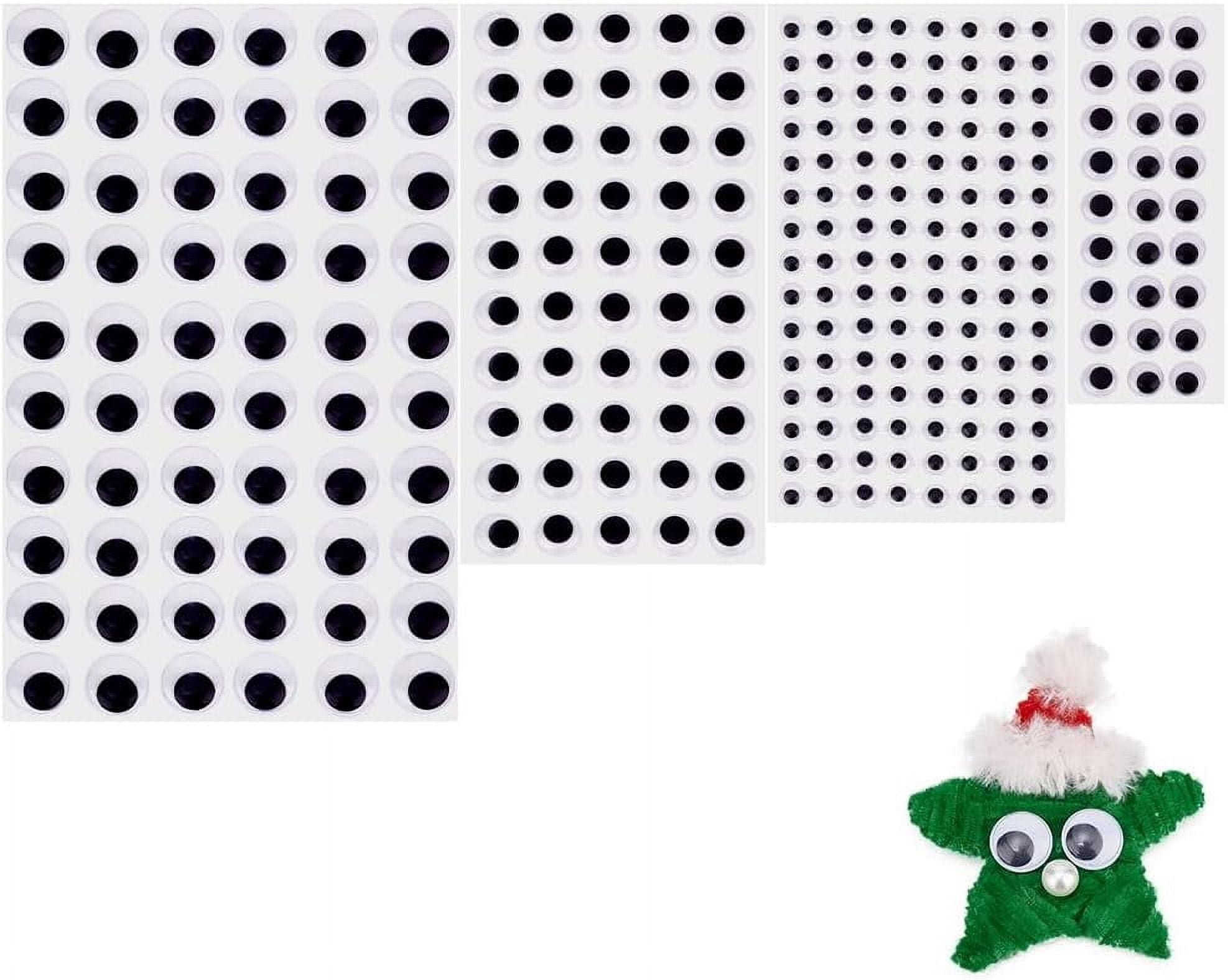 1 Set About 250 Pcs Craft Eyes Stickers 8mm 12mm 15mm 20mm Plastic ...