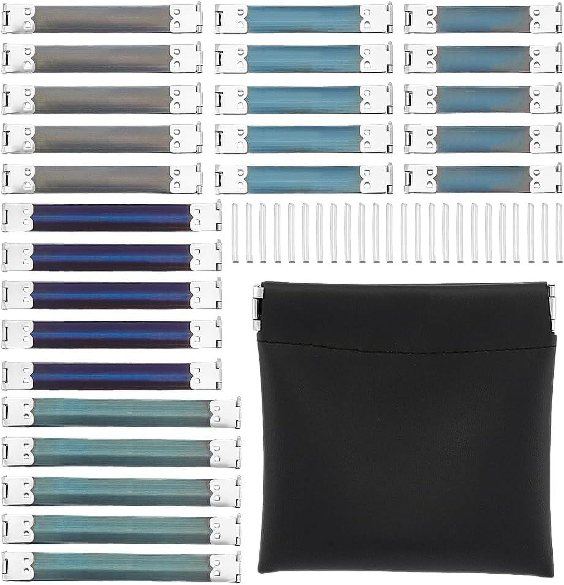 1 Set 25Pcs 5 Sizes Metal Internal Flex Frames Handbag Flex Spring Clip ...