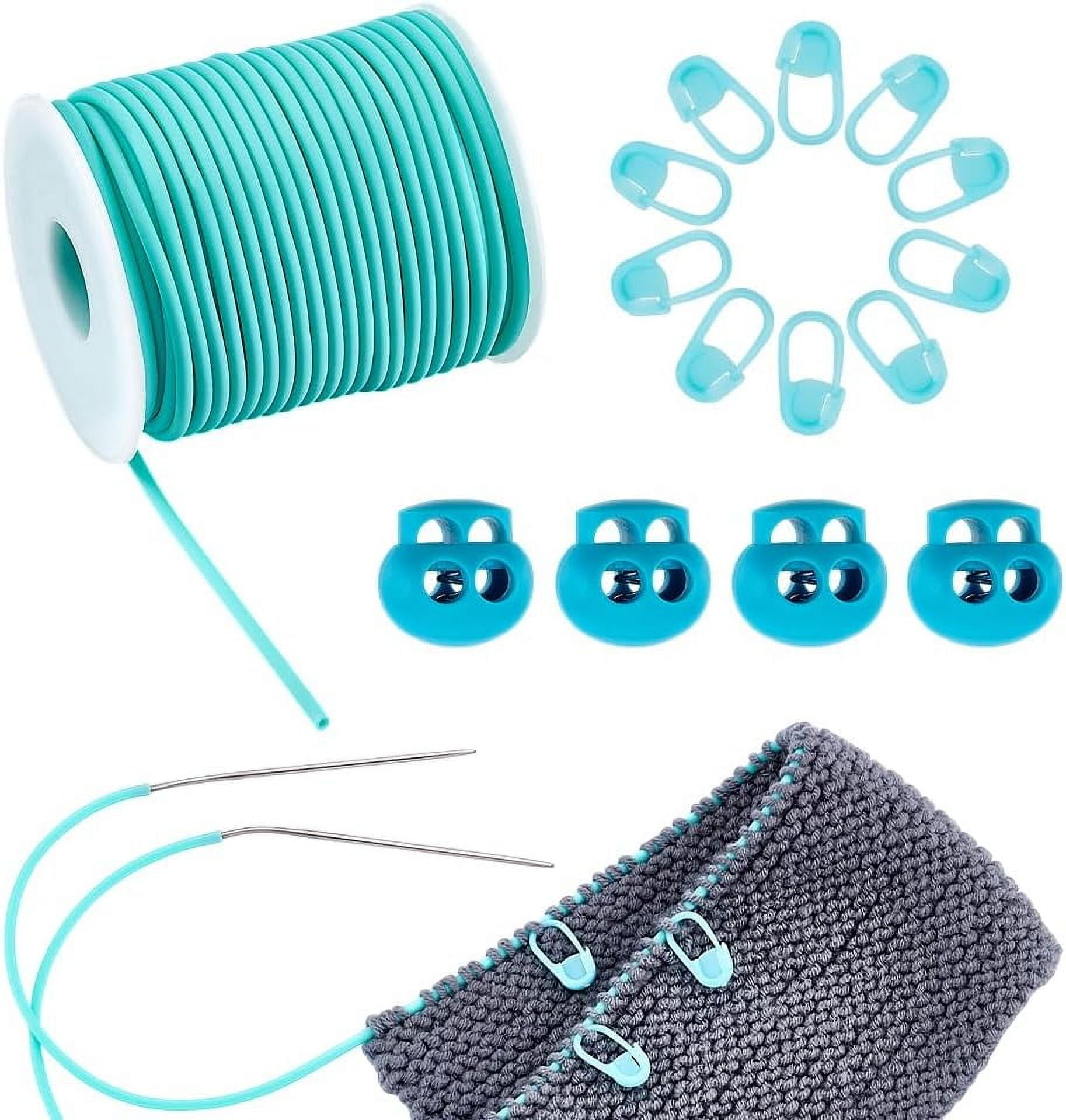 1 Set 27 Yards Stitch Keeping Cords 3mm Hollow Rubber Tubing Knitting ...