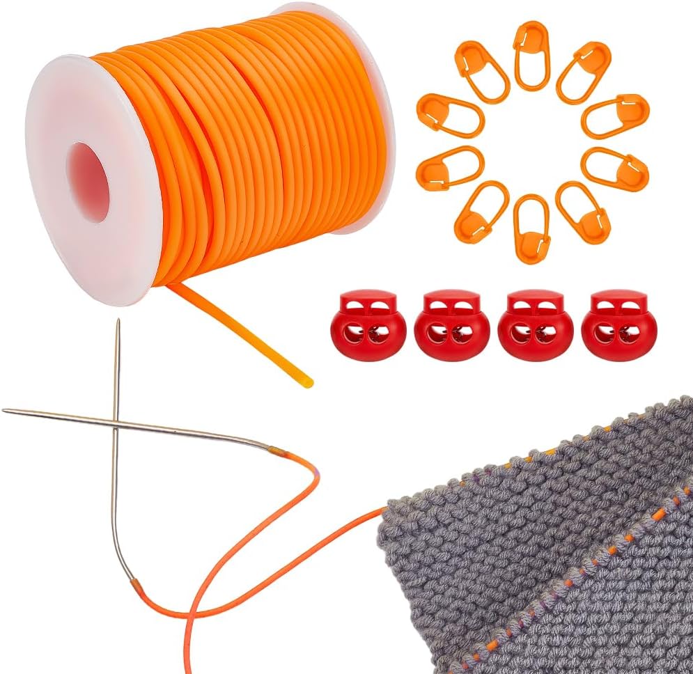 1 Set 27 Yards Stitch Keeping Cords 3mm Hollow Tubing with 4Pcs Cord ...