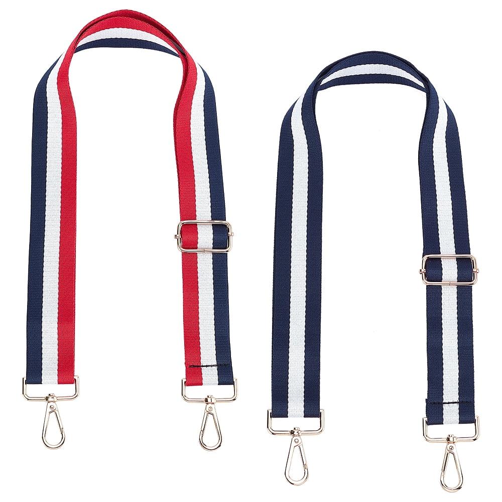 1 Set 2Pcs 2 Colors Adjustable Polyester Bag Handles with Zinc Alloy ...