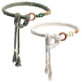 1 Set 2Pcs 2 Colors Handmade Weaving Cotton Tie Knot Waist Chain Belts ...