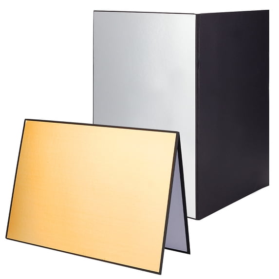 1 Set 2Pcs 2 Colors Rectangle Folding Reflective Cardboard Photography ...