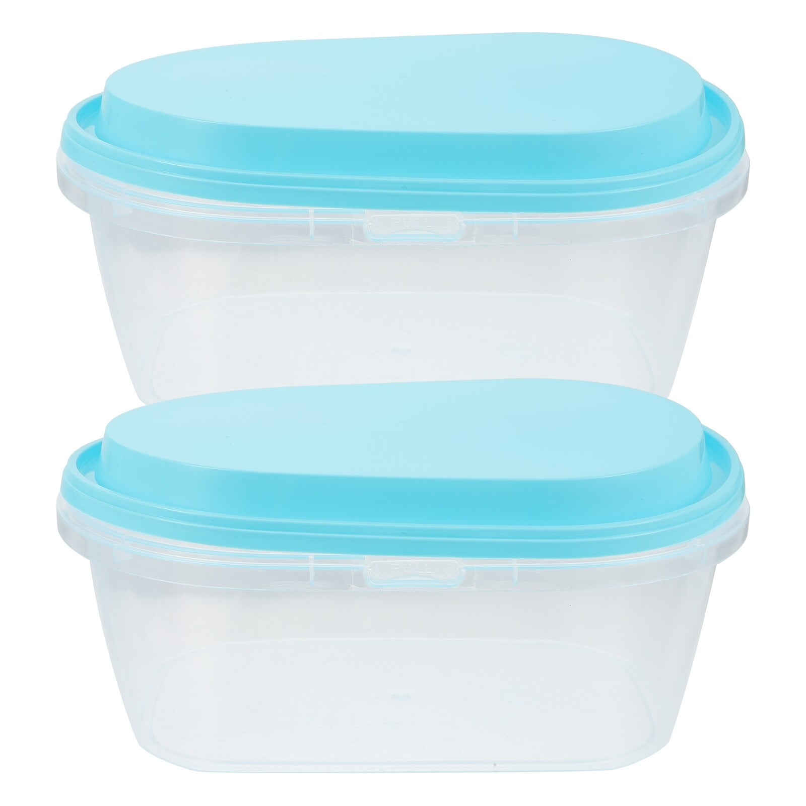 1 Set 2Pcs Oval Cake Boxes Ice Cream Containers Plastic Ice Cream Tubs ...