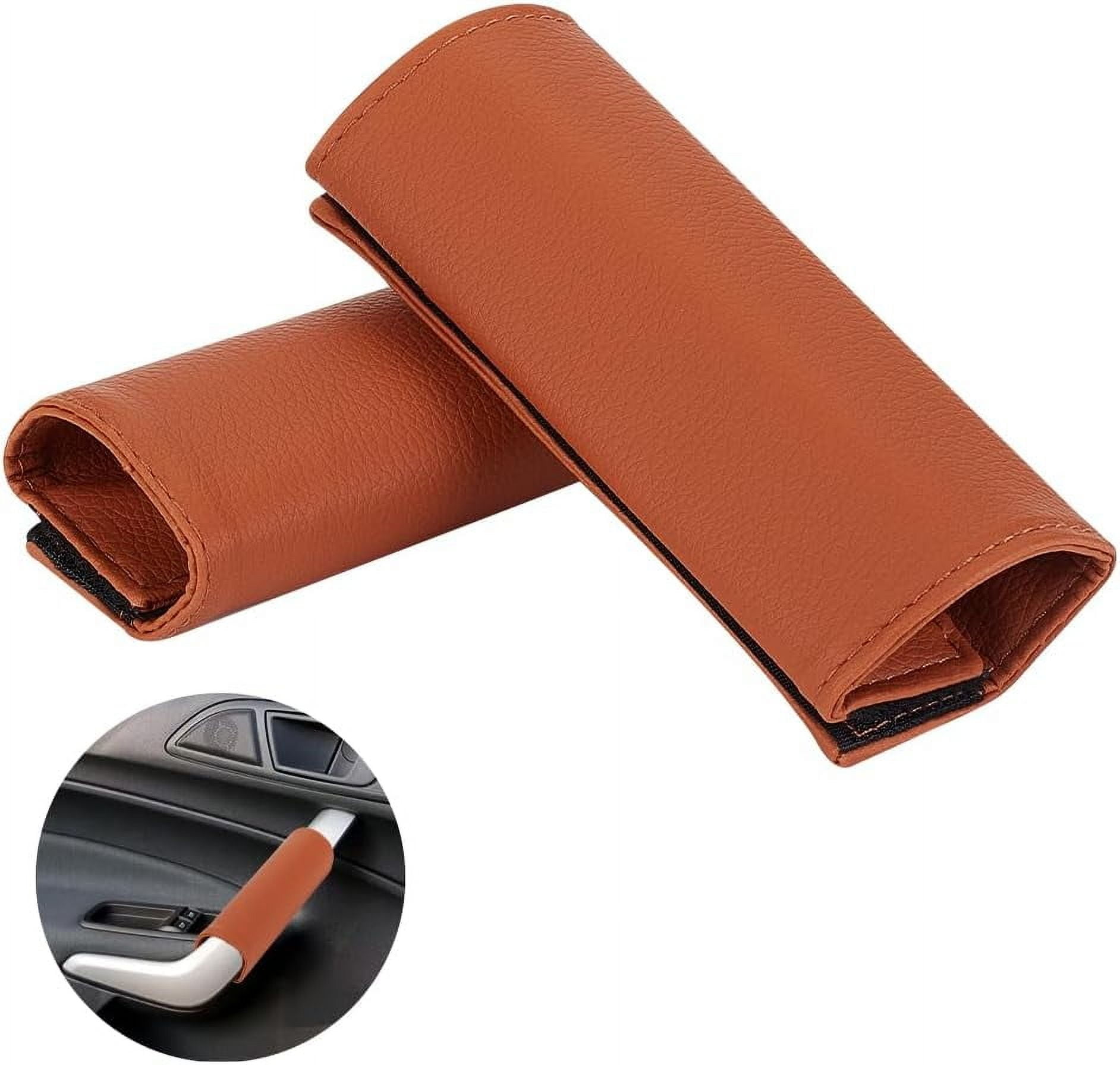 1 Set 2Pcs PU Leather Car Door Handle Covers Door Handle Scratch Cover ...