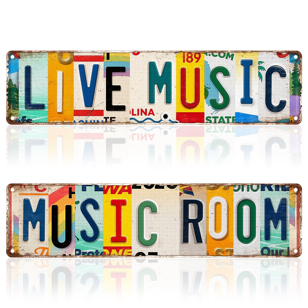 1 Set 2Pcs Vintage Metal Iron Tin Sign Poster Wall Decor for Bars ...