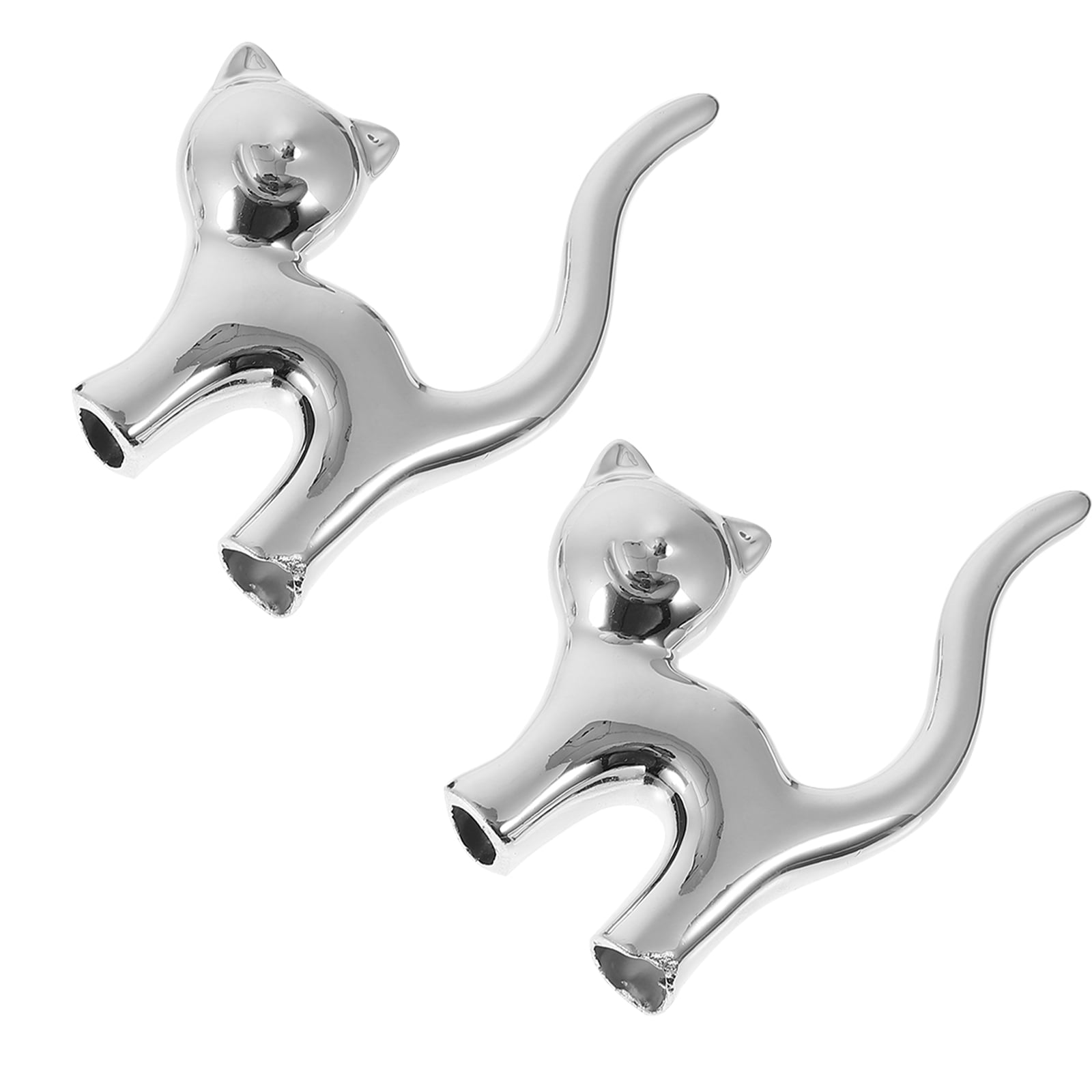 Silver Ceramic Cat-Shaped Jewelry Trays for Storage Use 2 Pcs Great ...