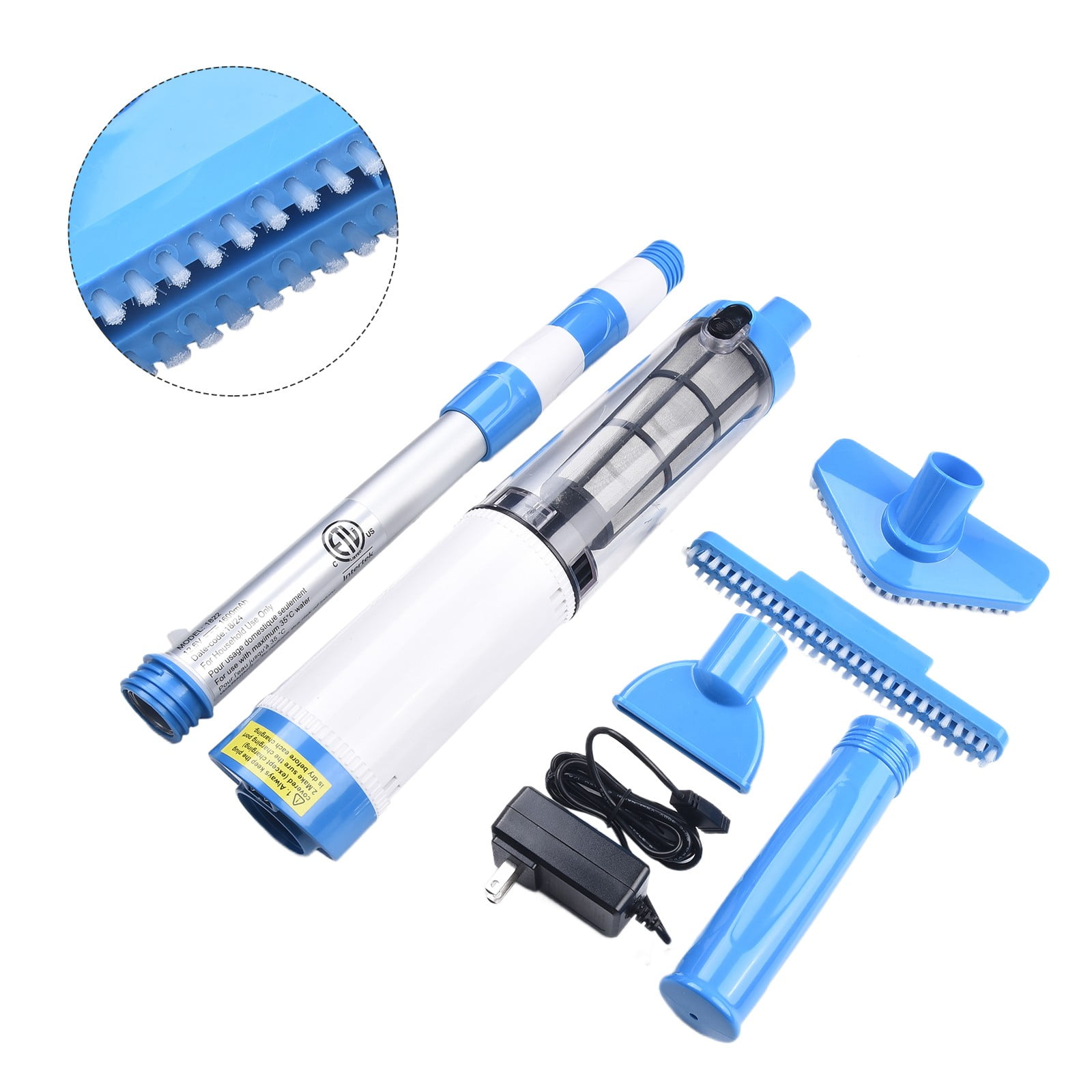 1 Set 3- In-1 Cordless Pool Vacuum Rechargeable Handheld Cleaner For ...