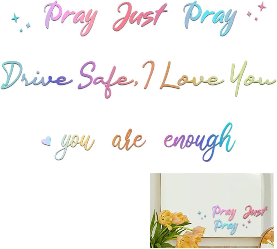 1 Set 3 Pcs Drive Safe Mirror Stickers 3 Styles Self-Adhensive Rear ...