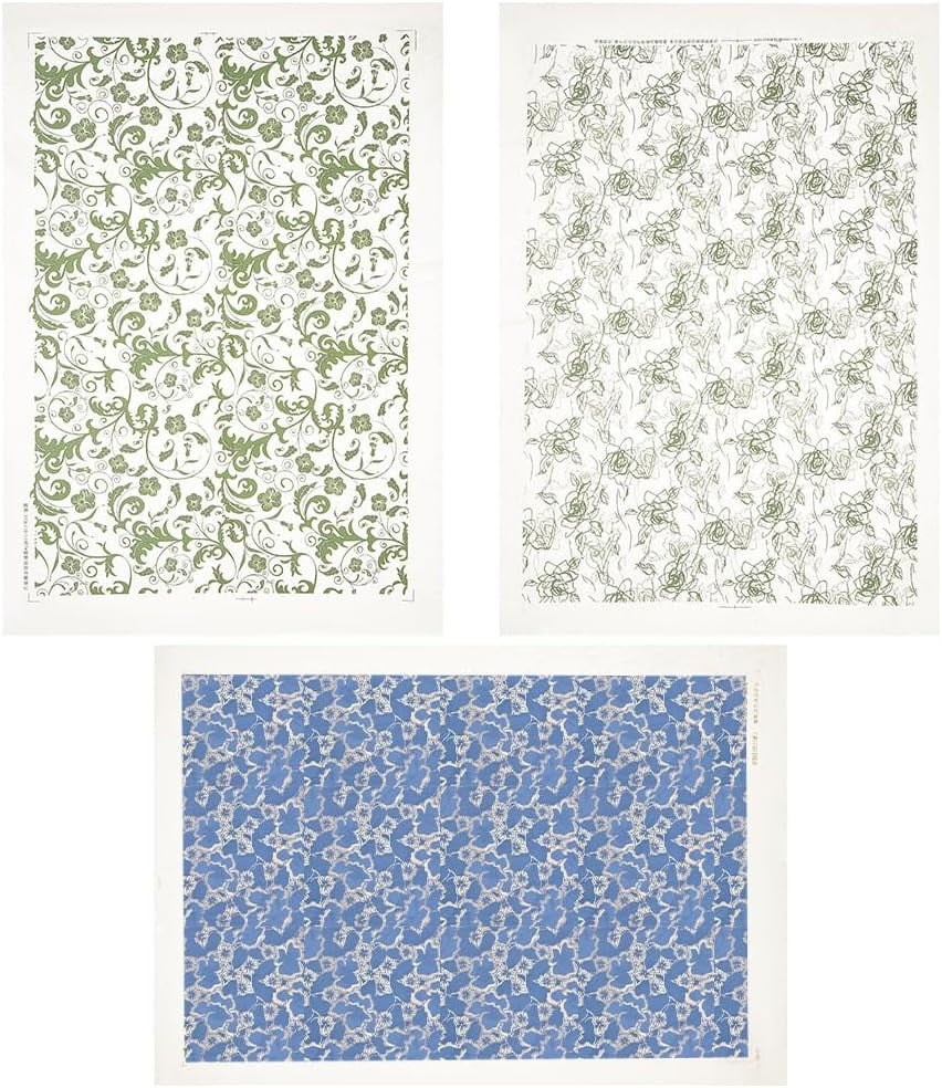 1 Set 3 Styles Ceramic Decals Pottery Ceramics Clay Transfer Paper ...