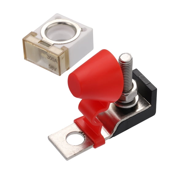 1 Set 300A Battery Fuse Terminal Fuse Block Kit Fuse Max Voltage 58V ...