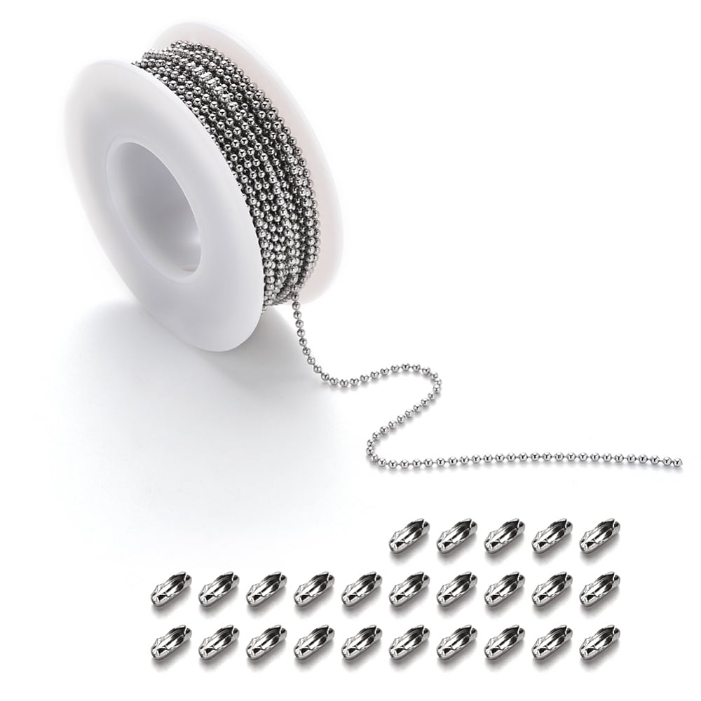 1 Set 304 Stainless Steel Ball Chains and Ball Chain Connectors Set ...