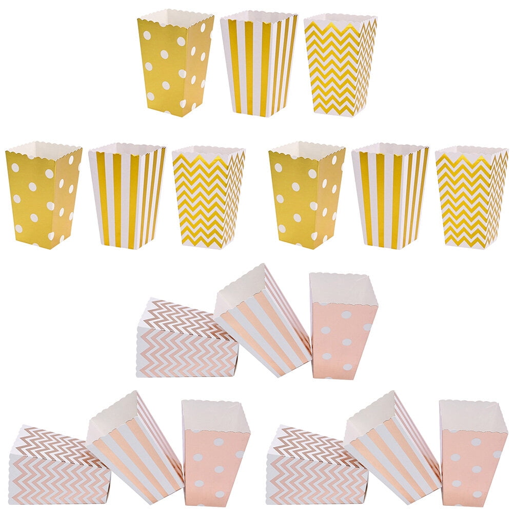 MEIBUTYUP Birthday Party Popcorn Boxes 36 Pcs Assorted Color Paper ...