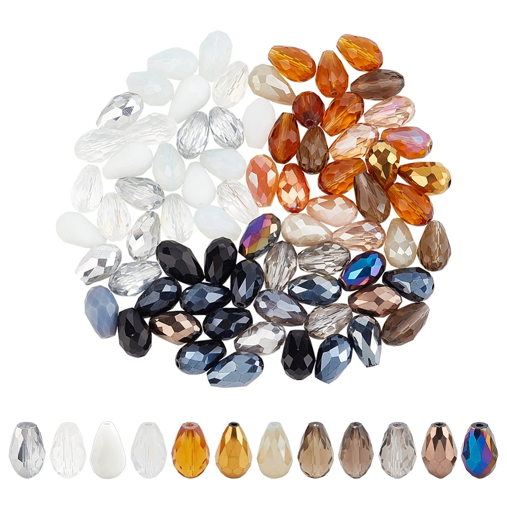 1 Set 3Bags 3 Colors Transparent Glass Beads Segmented Multi-Color ...