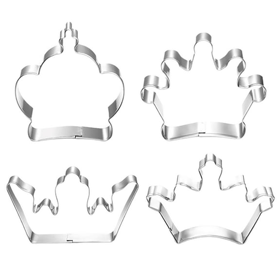 1 Set 3D Crown Pattern Cookie Cutters Stainless Steel Celebration ...