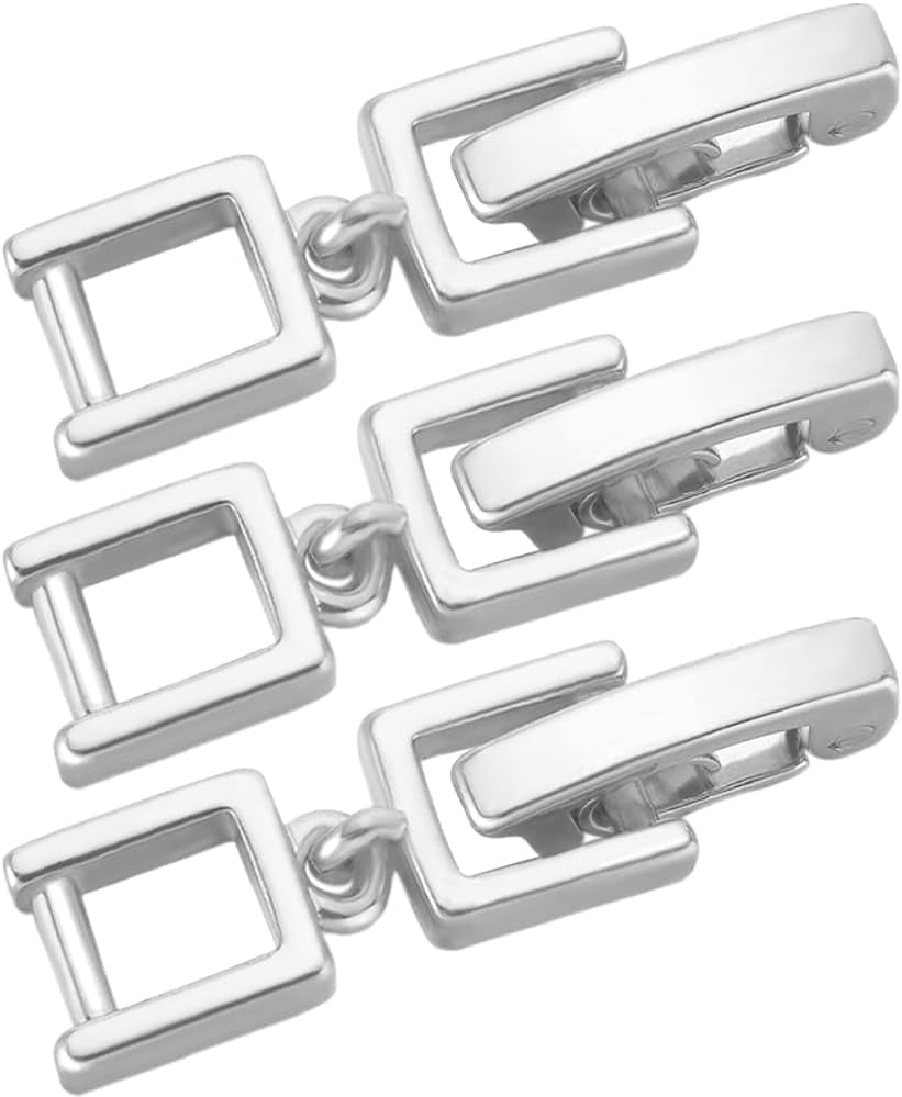 1 Set 3Pcs Brass Fold Over Clasps Bracelet Necklace Jewelry Extender ...