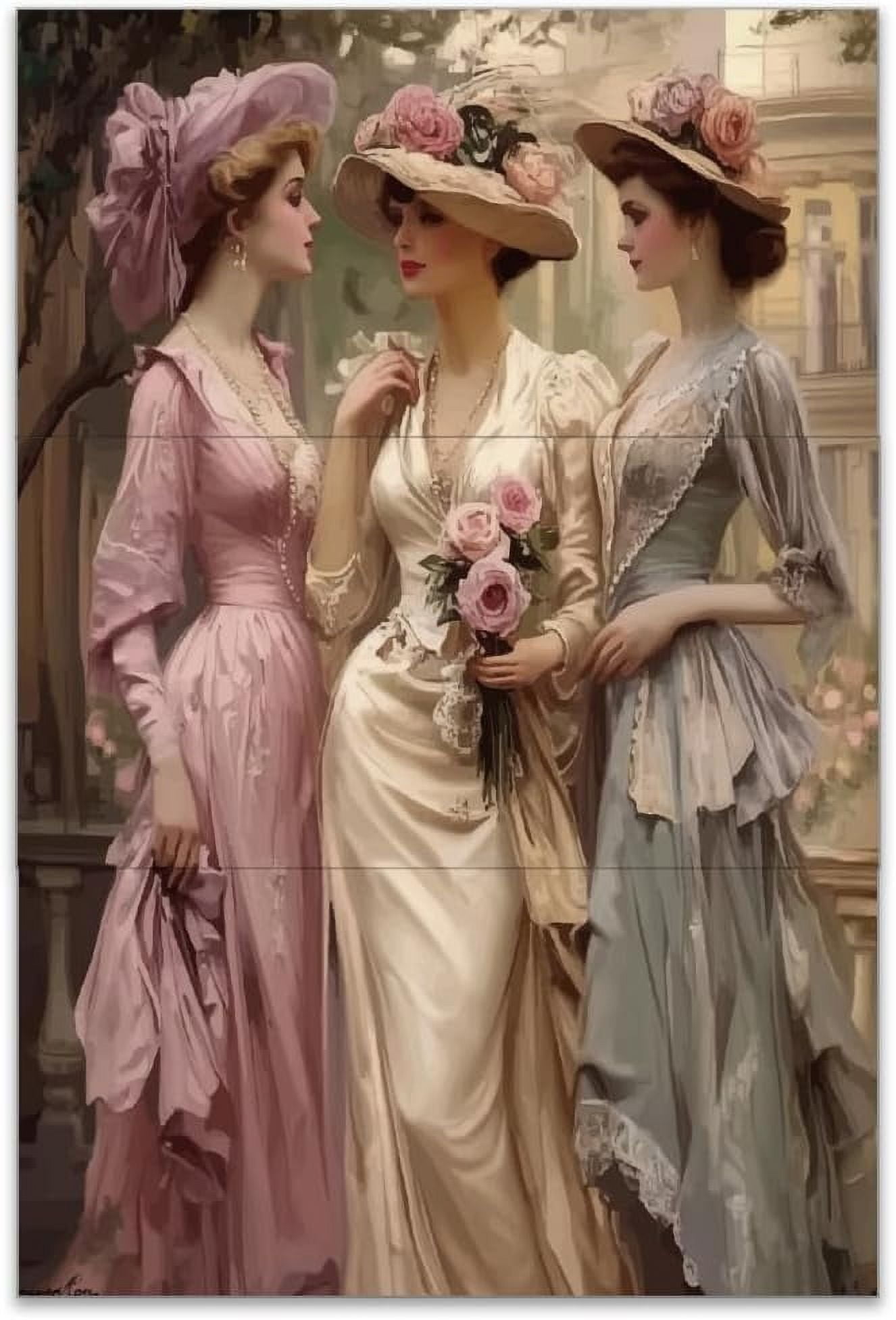 1 Set 3pcs/Set Victorian Woman Rub on Transfers for Furniture and ...