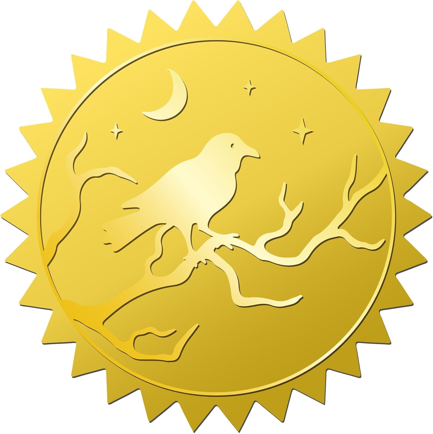 1 Set 408pcs 2 Inch Raven Gold Foil Stickers Motivational Stickers Moon ...