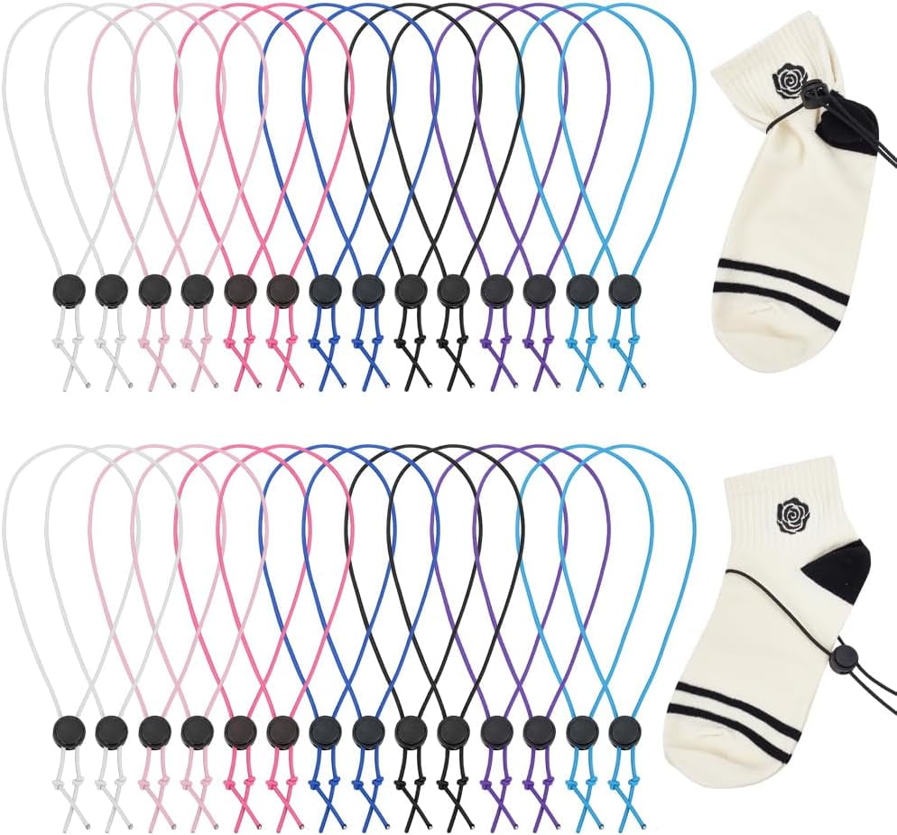1 Set 42 pcs 7 Colors Laundry Sock Clips Sock Laundry Organizer Sock Tie Clips Laundry Sock ...