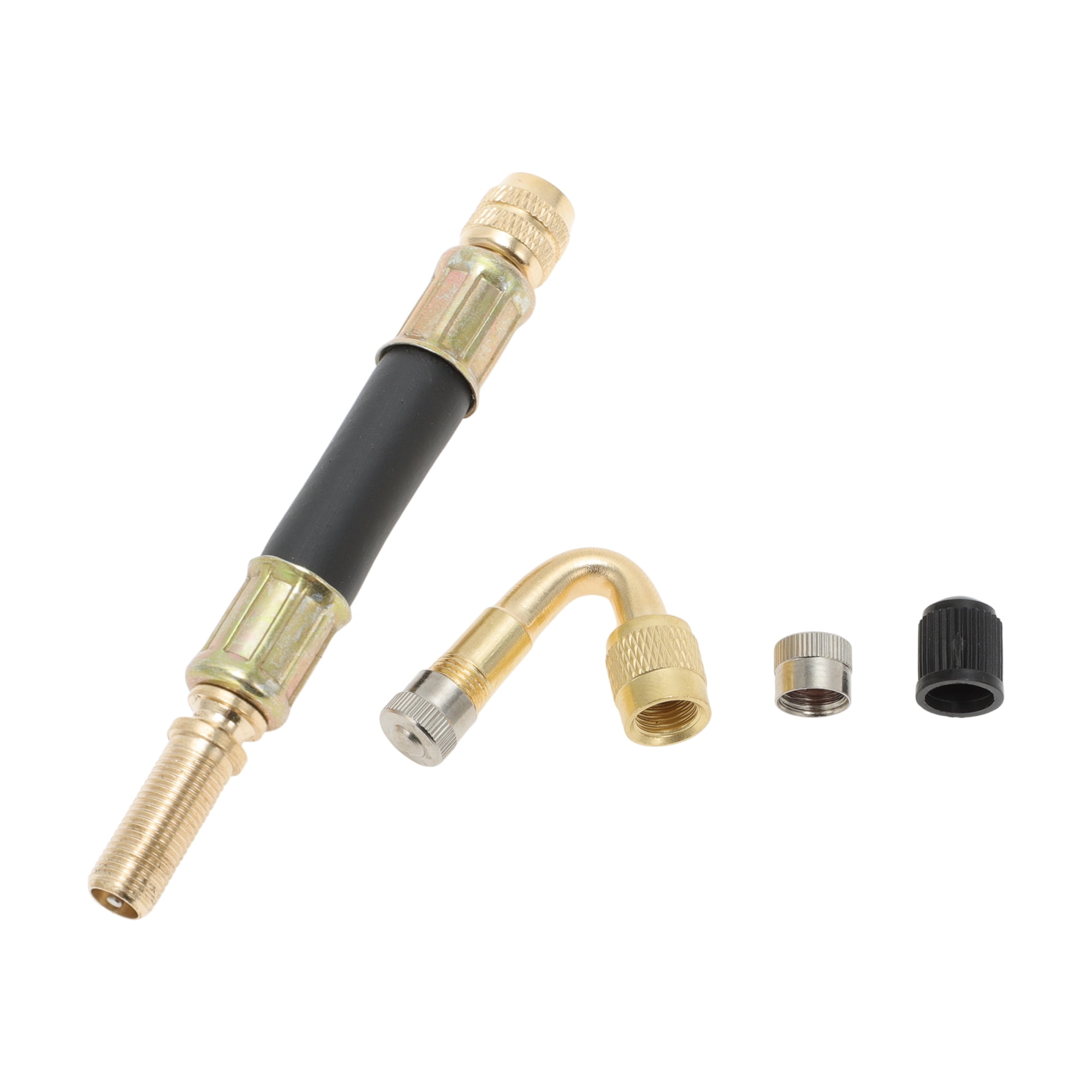 1 Set 45 Degree Copper Tire Valve Extension with Flexible Plastic 100mm ...